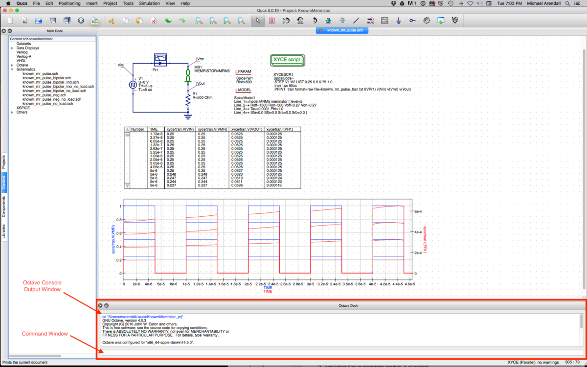 Using GNU Octave Scripts For Post Analysis Of Xyce Simulation Results 